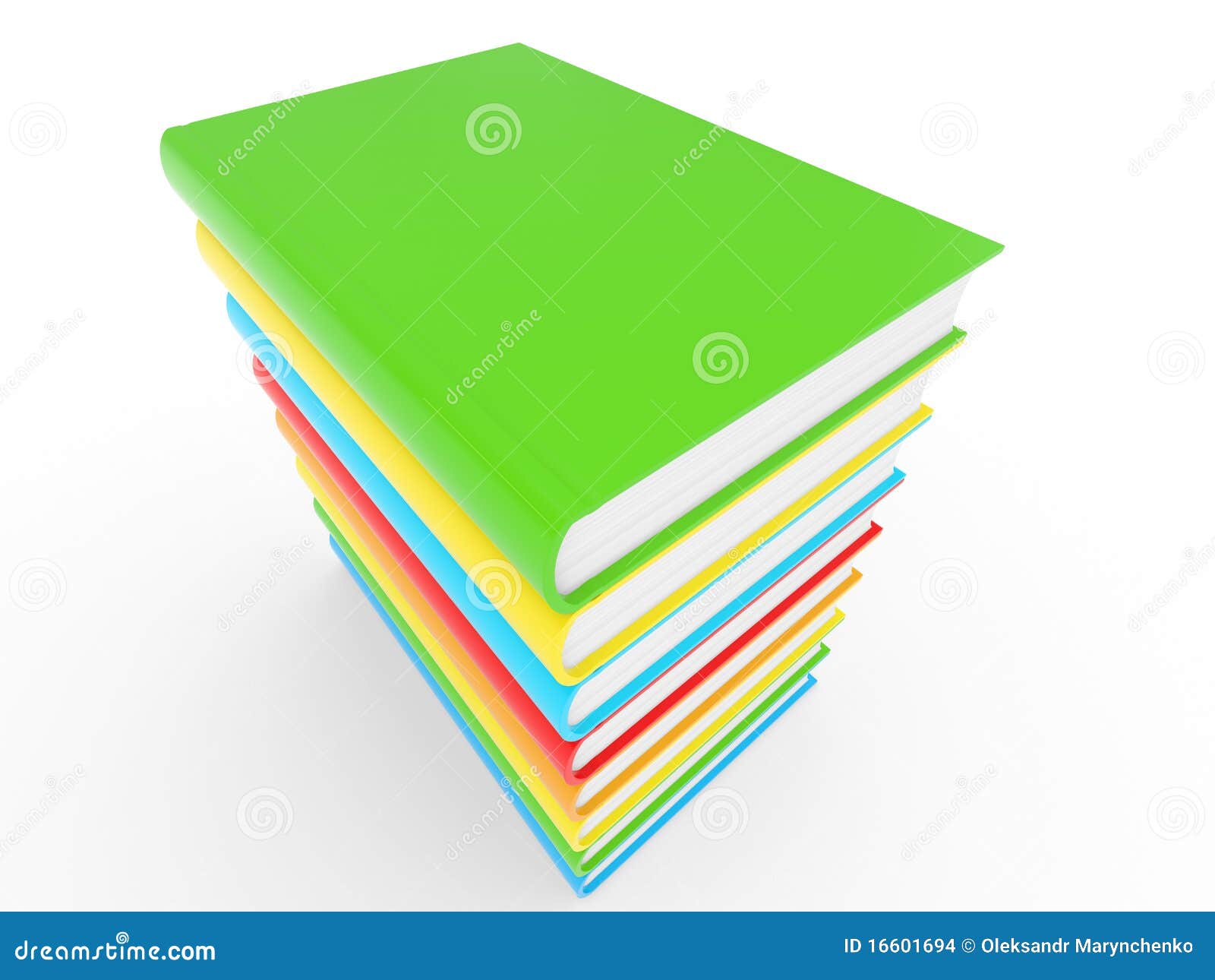 Colorful books stack stock illustration. Illustration of colored - 16601694