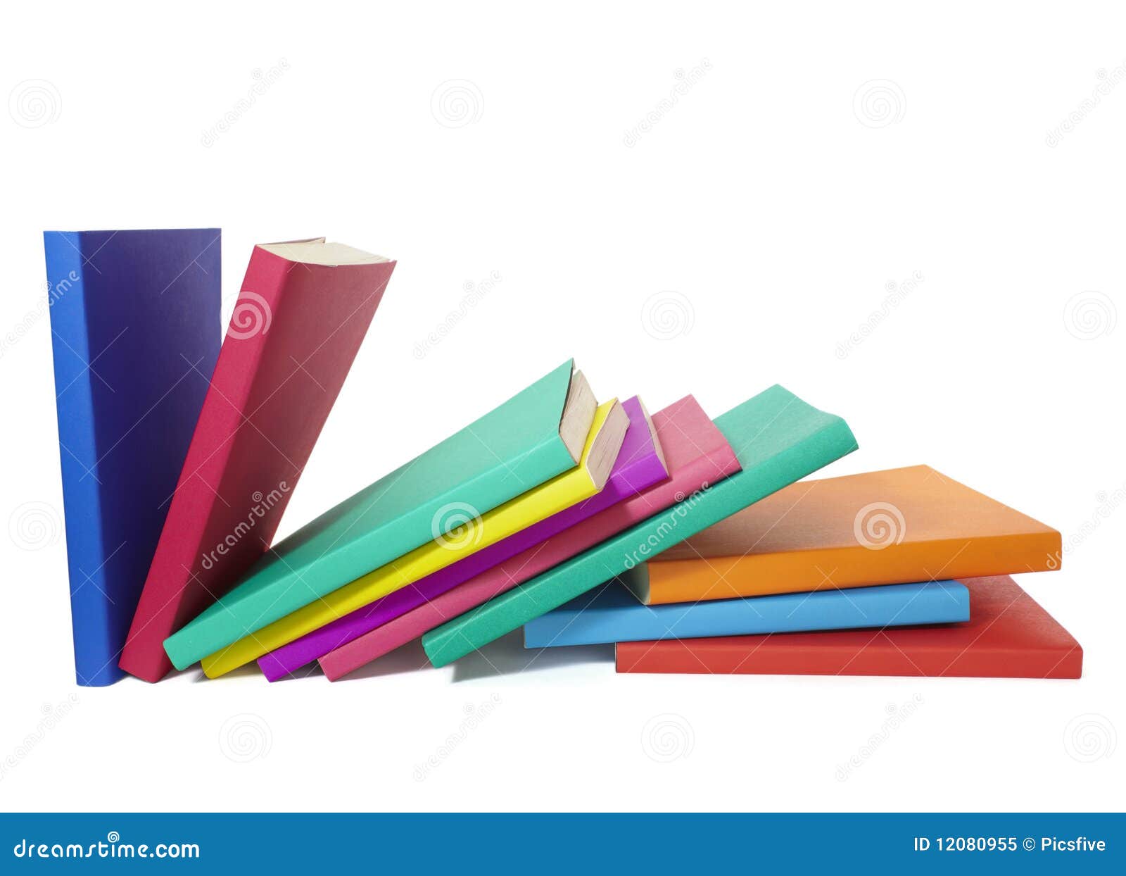 Colorful Books Stack Education Stock Image - Image of background ...