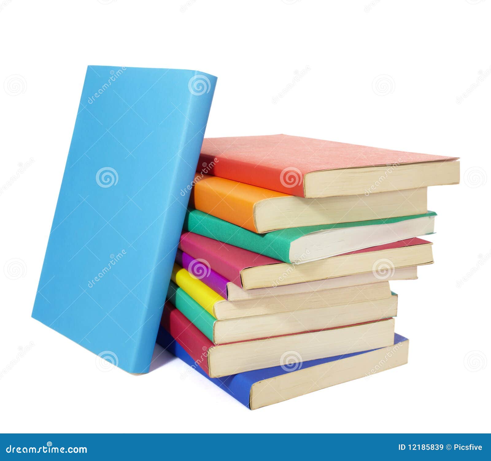 Colorful Books Stack Education Stock Image - Image of hard, learning ...