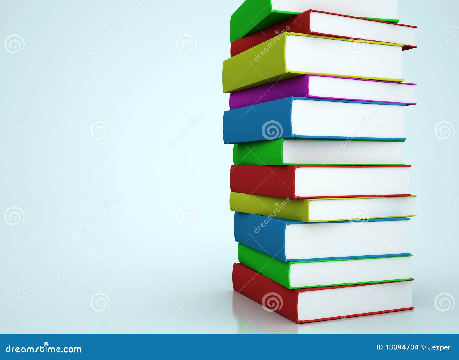 Colorful books stacked stock illustration. Illustration of literature ...