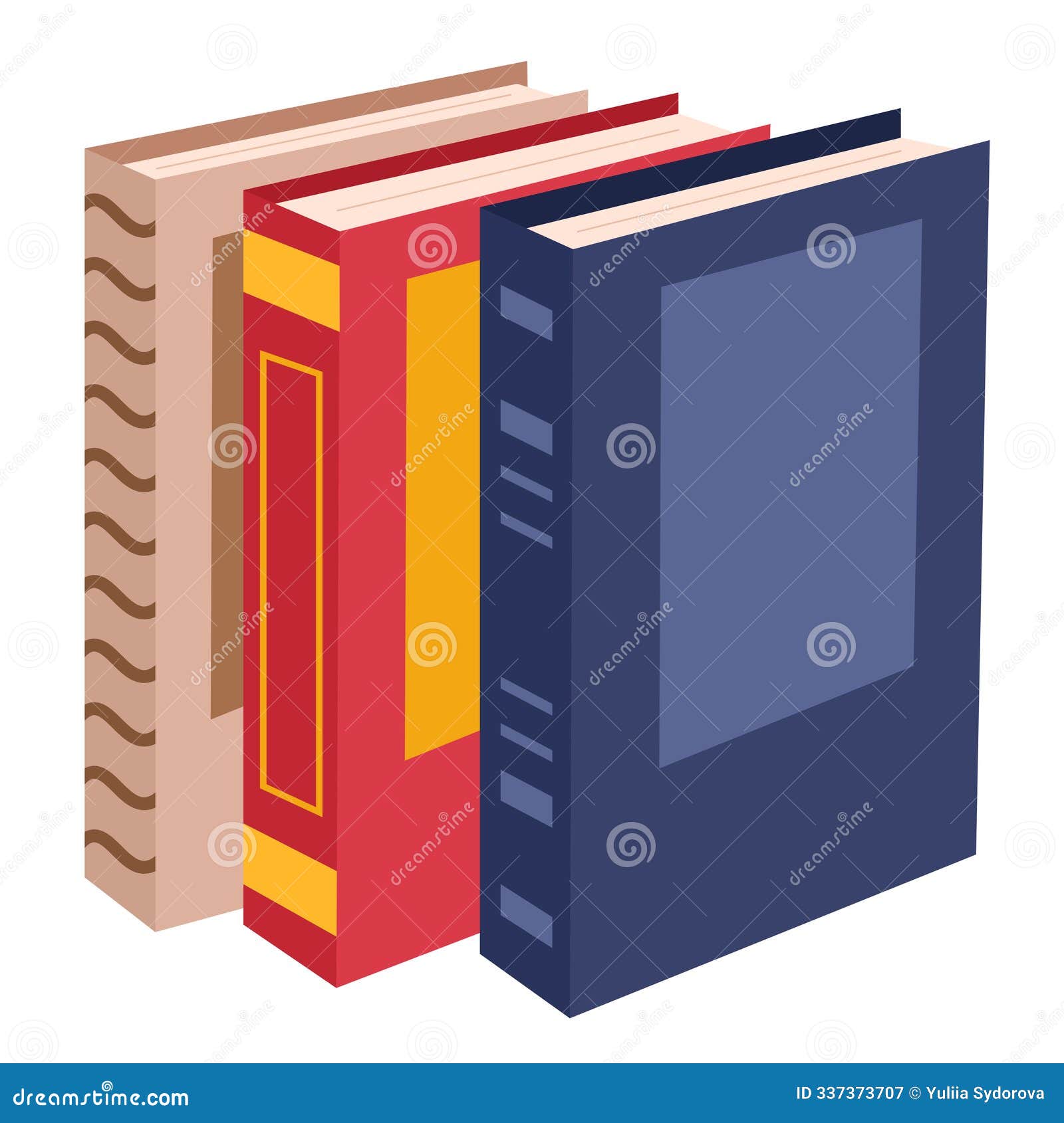 Colorful Books Stand Next To Each Other Stock Vector - Illustration of ...