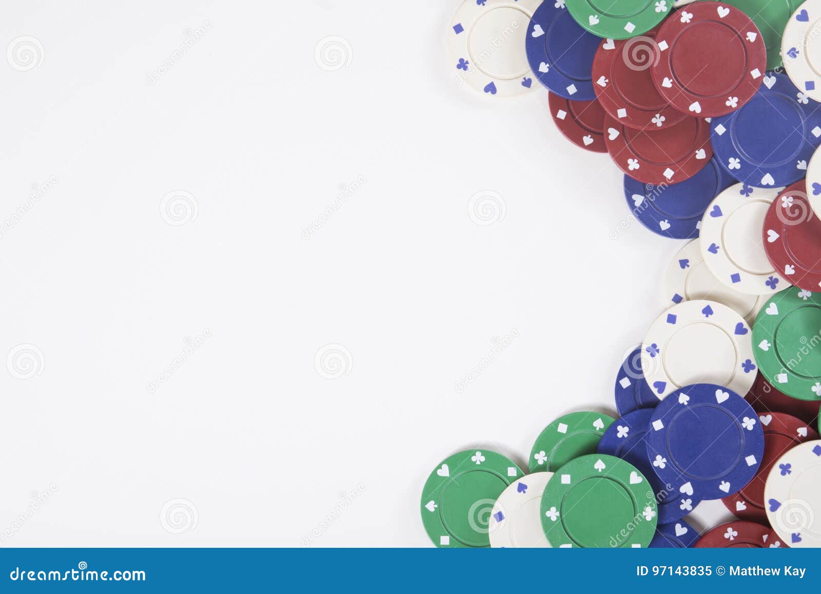 Colorful Border of Assorted Casino Chips Stock Image - Image of border ...