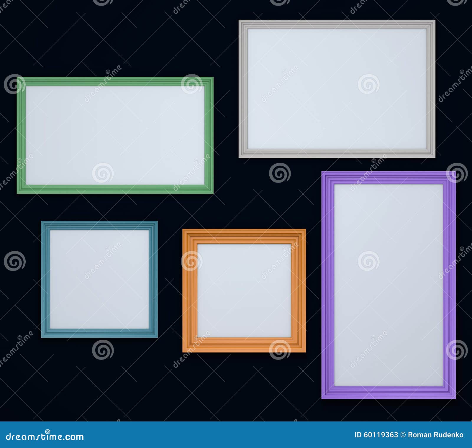 Colorful Borders Fore Picture or Photo. Stock Illustration ...