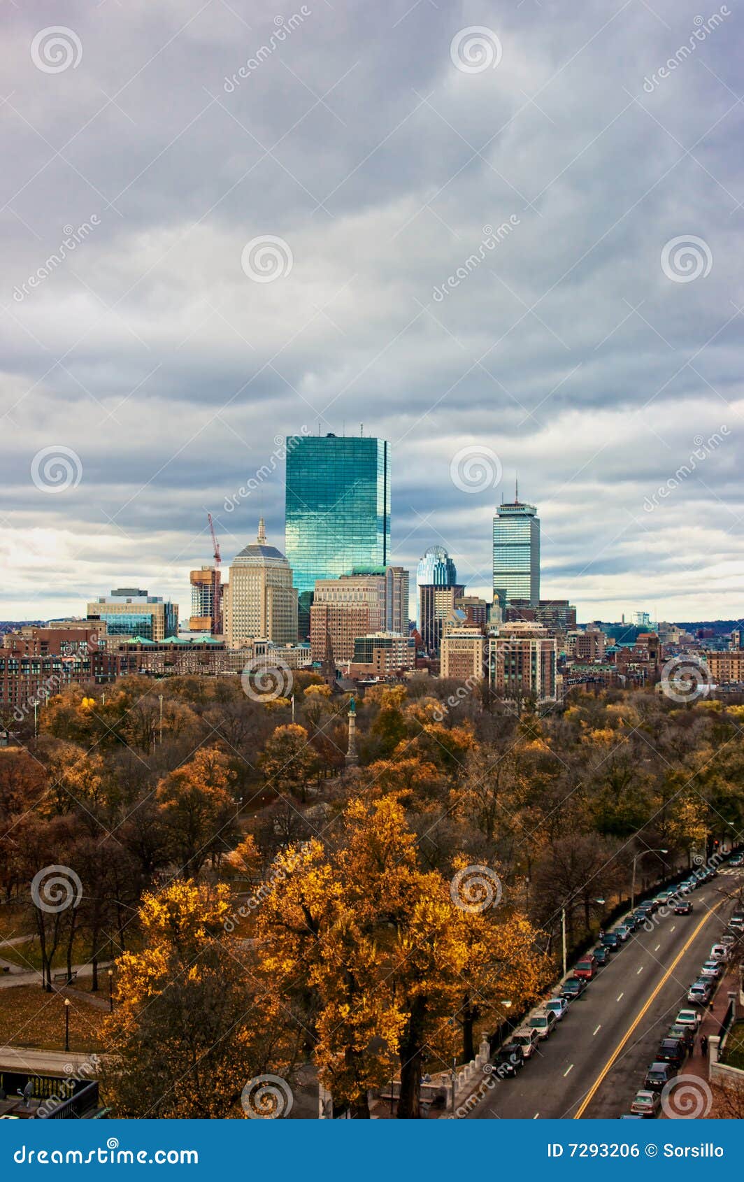 Colorful boston stock photo. Image of traffic, clouds - 7293206
