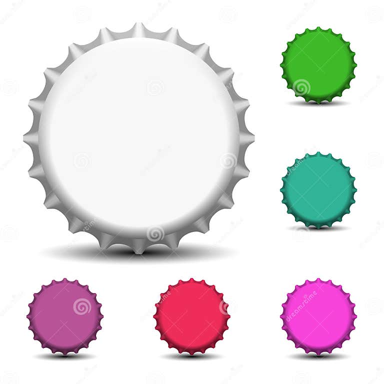 Colorful bottle caps stock vector. Illustration of element - 38911863
