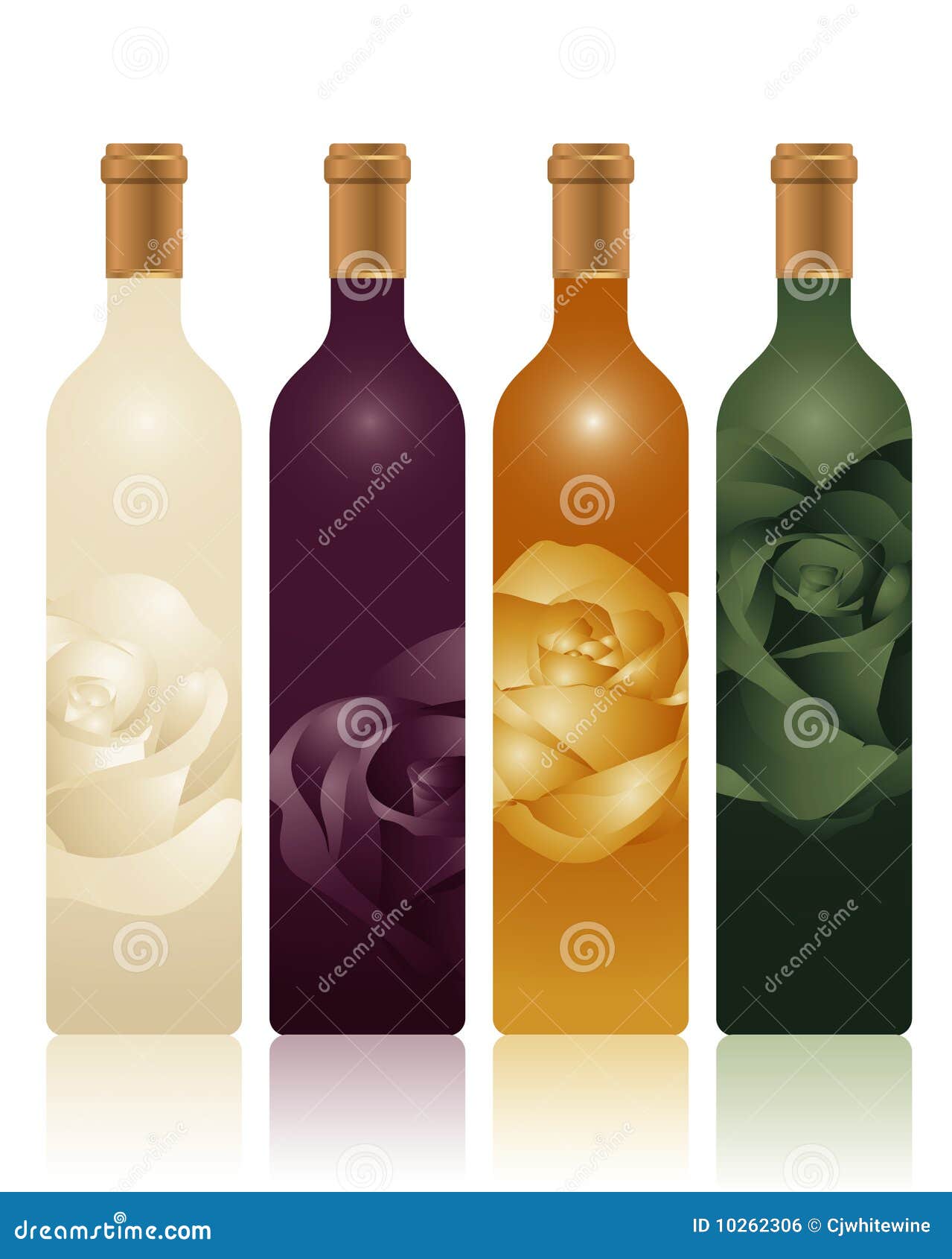 Colorful bottles stock vector. Illustration of white - 10262306