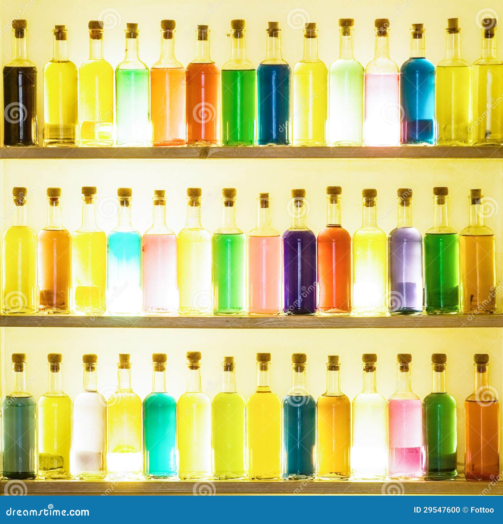Colorful bottles stock photo. Image of water, glass, textured - 29547600