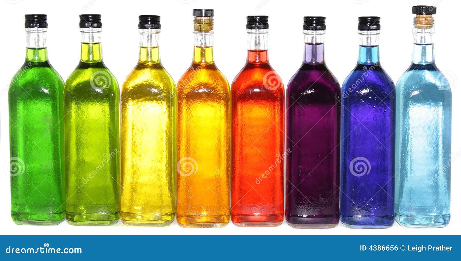 Colorful bottles stock photo. Image of alcohol, colourful - 4386656