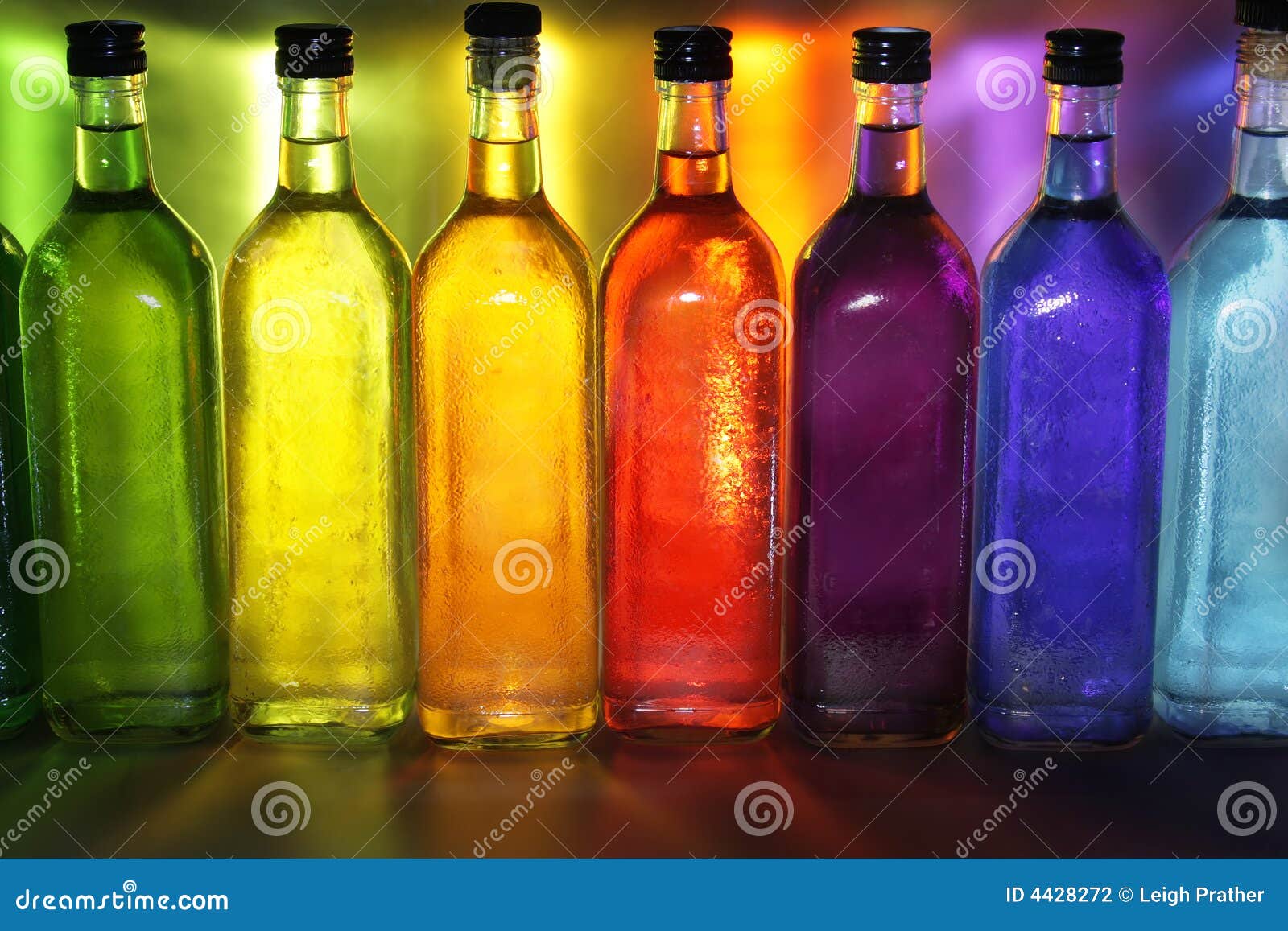 Colorful bottles stock photo. Image of effect, bottled - 4428272
