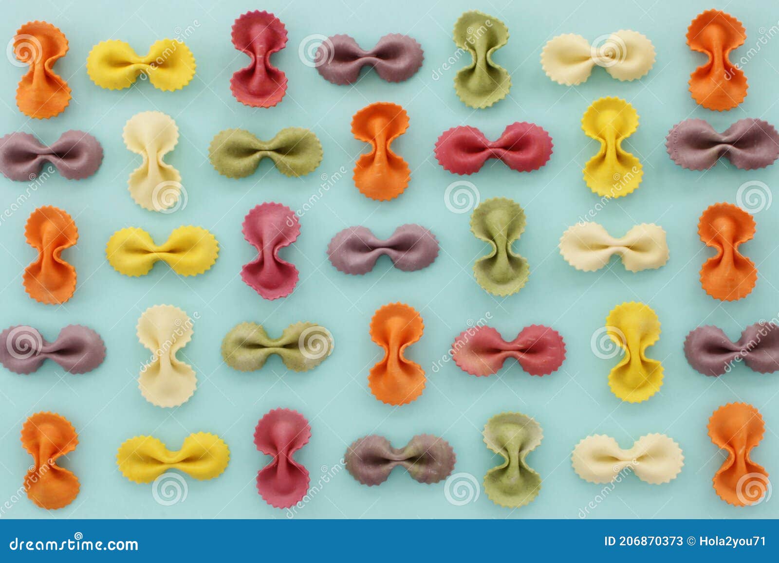 Rainbow pasta stock image. Image of uncooked, green - 206870373