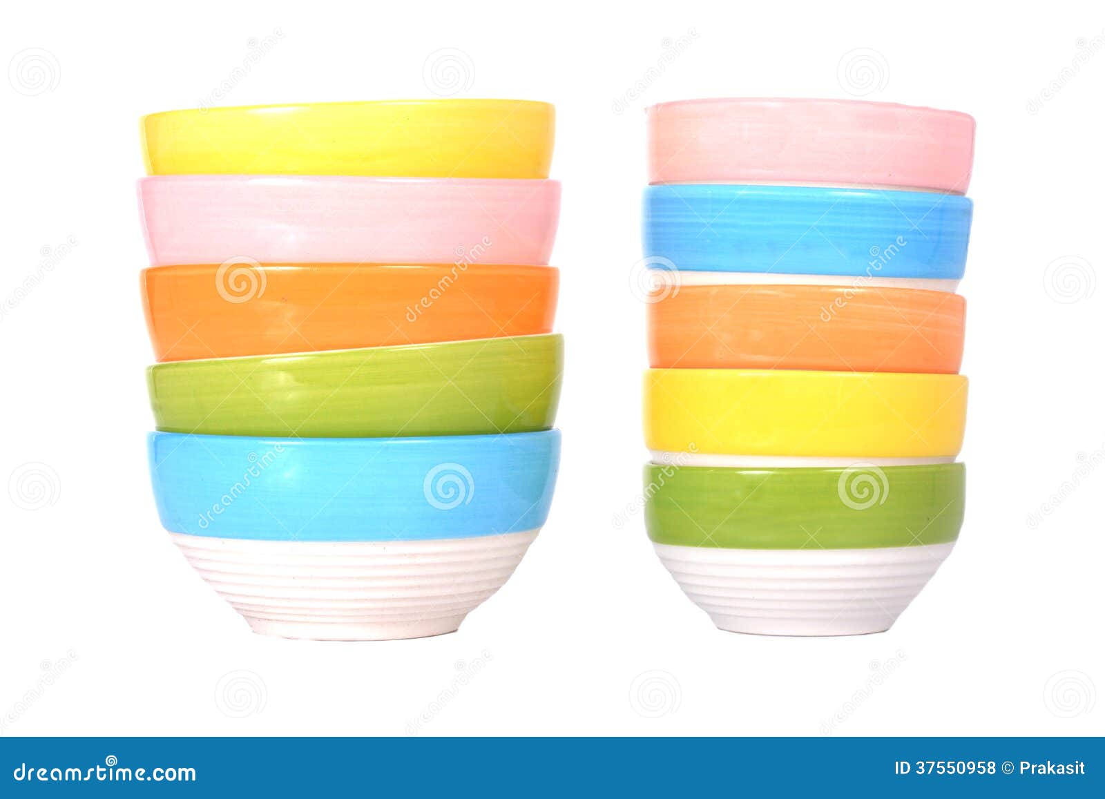 Colorful bowl isolated stock photo. Image of color, kitchen - 37550958