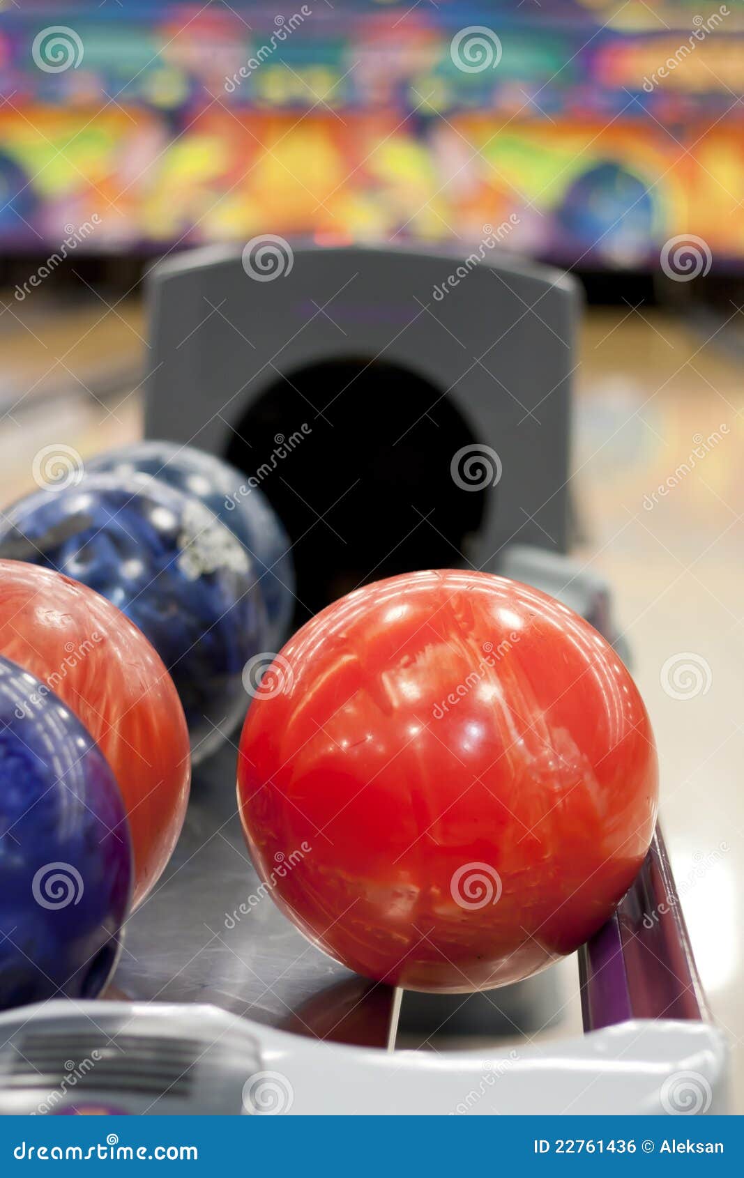 Colorful bowling balls stock photo. Image of hole, competition - 22761436