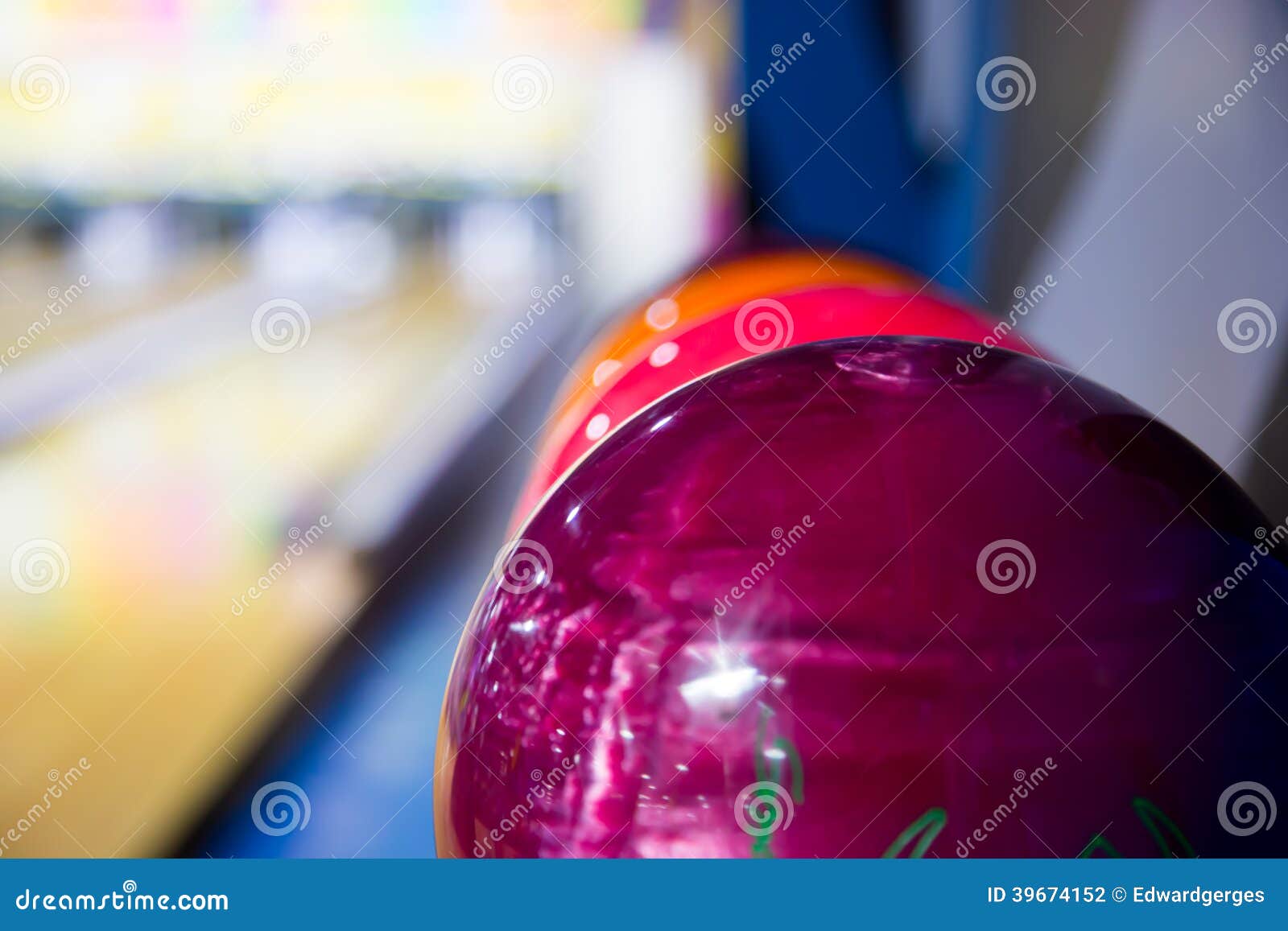 Colorful bowling balls stock photo. Image of people, sports - 39674152