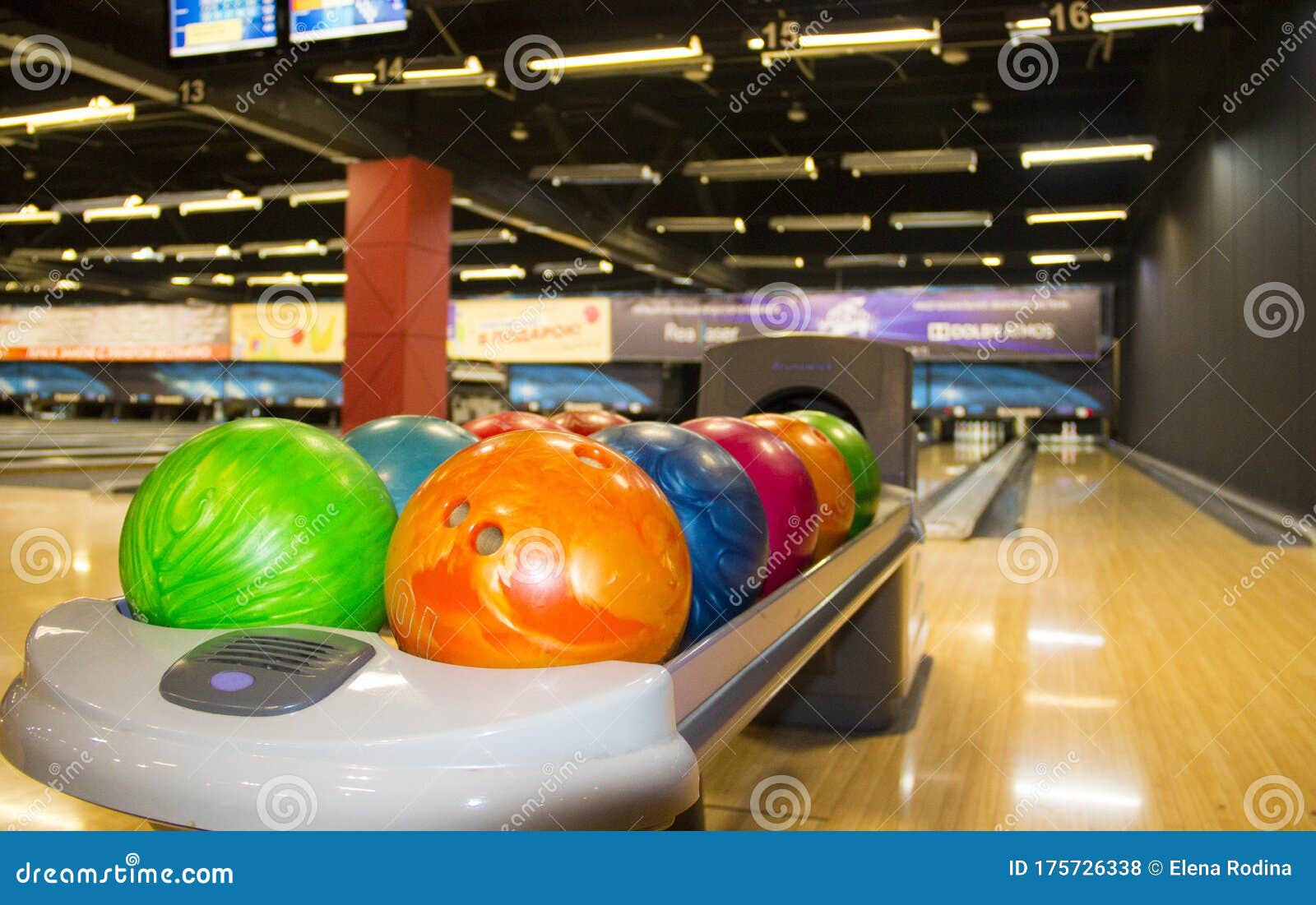 Colorful Bowling Balls. Multi- Colored Bowling Balls. the Equipment for ...