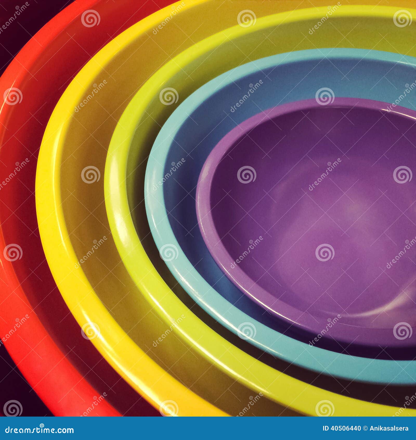 Colorful bowls stock photo. Image of detail, plastic - 40506440