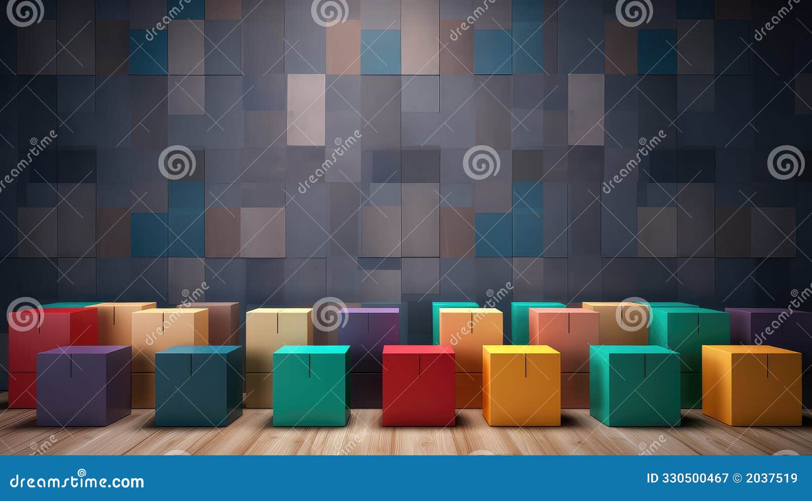 Colorful Box With Check Mark Stock Illustration | CartoonDealer.com ...