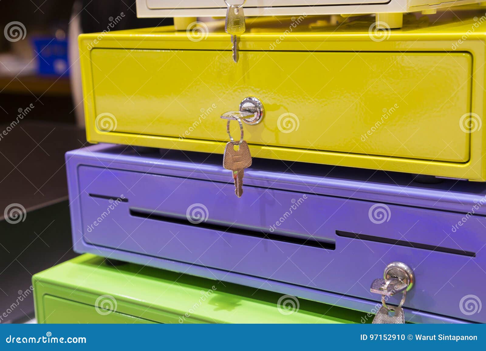 Colorful Box Safe with Keys Stock Photo - Image of protect, savings ...