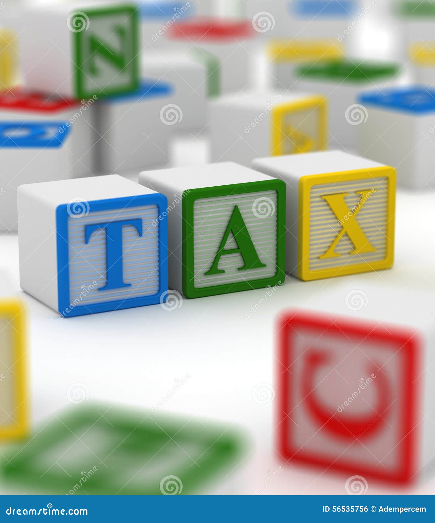 Colorful box - tax stock illustration. Illustration of price - 56535756