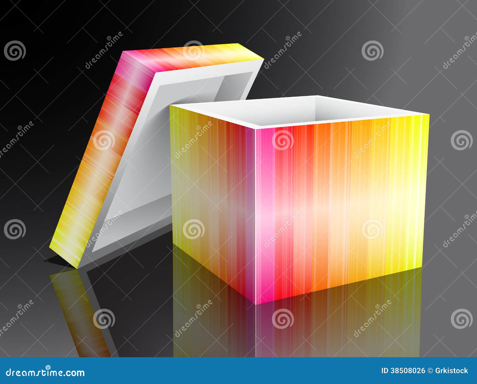 Colorful box stock vector. Illustration of colored, cardboard - 38508026