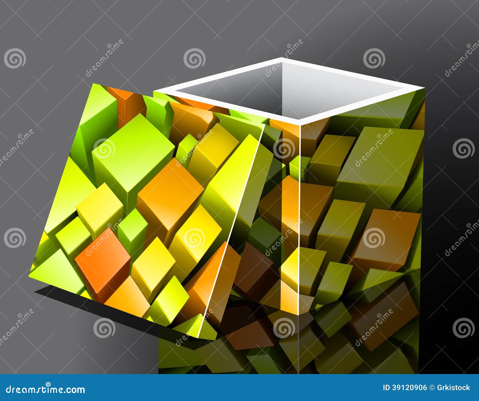 Colorful box stock vector. Illustration of orange, cardboard - 39120906