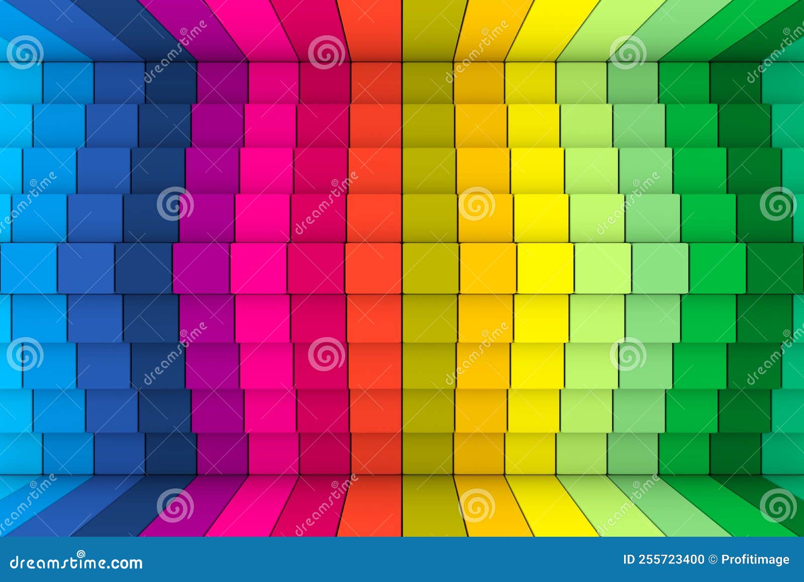 Colorful Boxes Abstract Background 3D Stock Illustration - Illustration ...