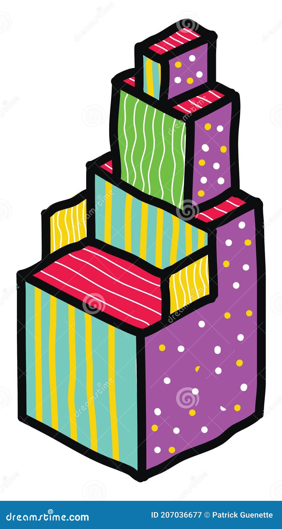 Colorful Boxes, Illustration, Vector Stock Vector - Illustration of ...