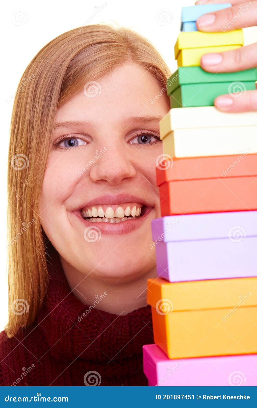 Colorful boxes stock image. Image of laugh, gift, gifts - 201897451