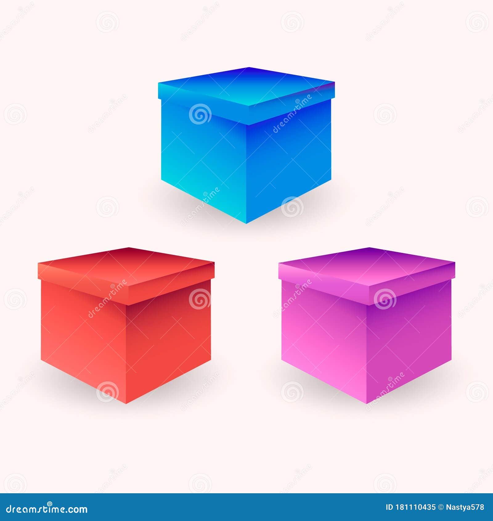 Colorful Boxes for Your Ideas Stock Vector - Illustration of object ...