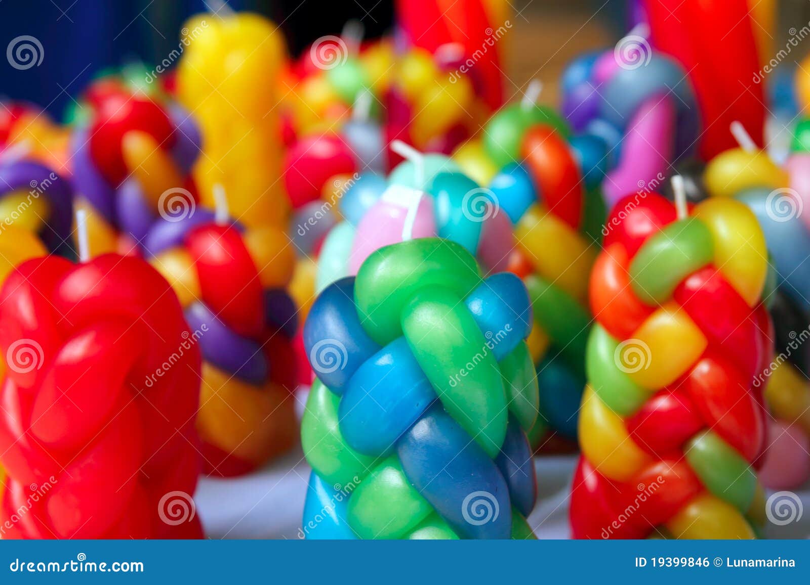 Colorful Braided Candles Handcraft Texture Pattern Stock Photo - Image ...
