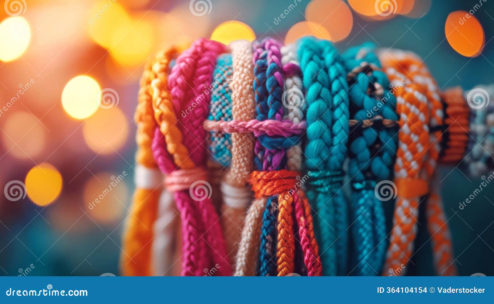 Braided Cords In Pastel Colors Display A Vibrant Texture Royalty-Free ...