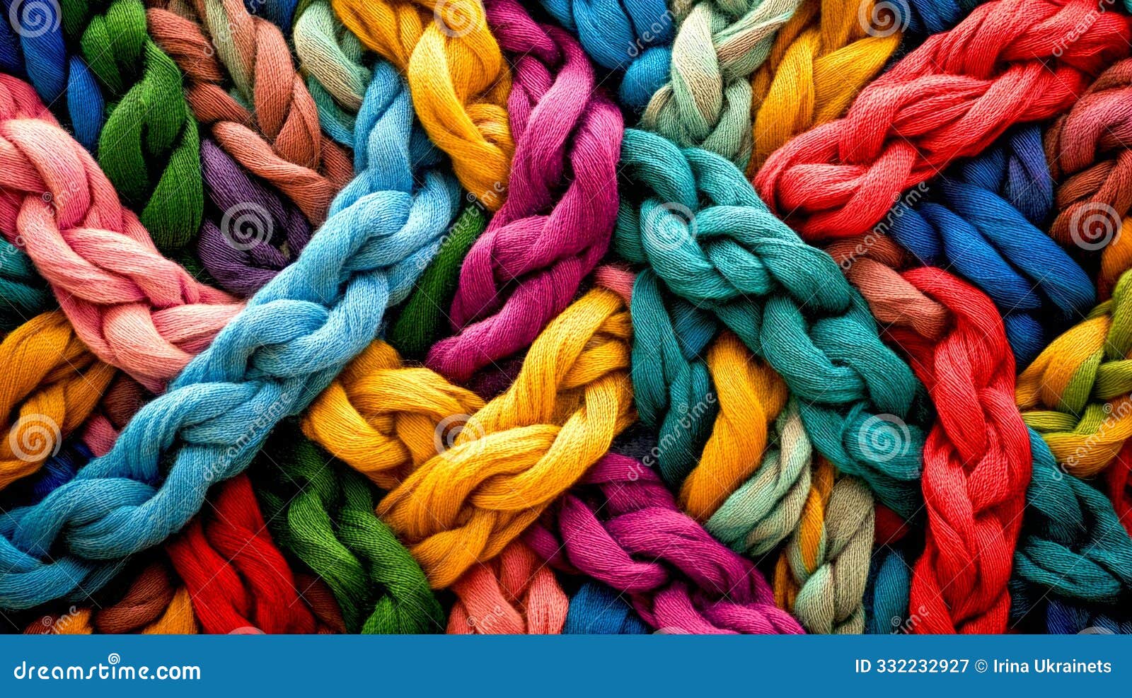 Colorful Braided Ropes Create an Eye-catching Texture. the Vibrant ...