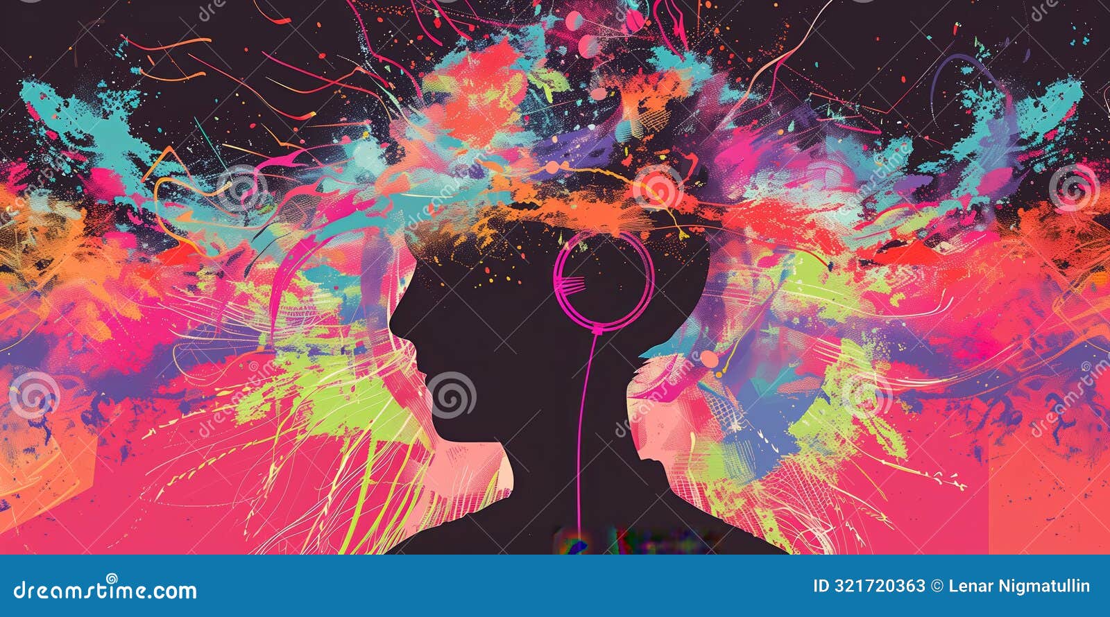 Colorful Brain Explosion Art Symbolizes Creativity and Mental Processes ...