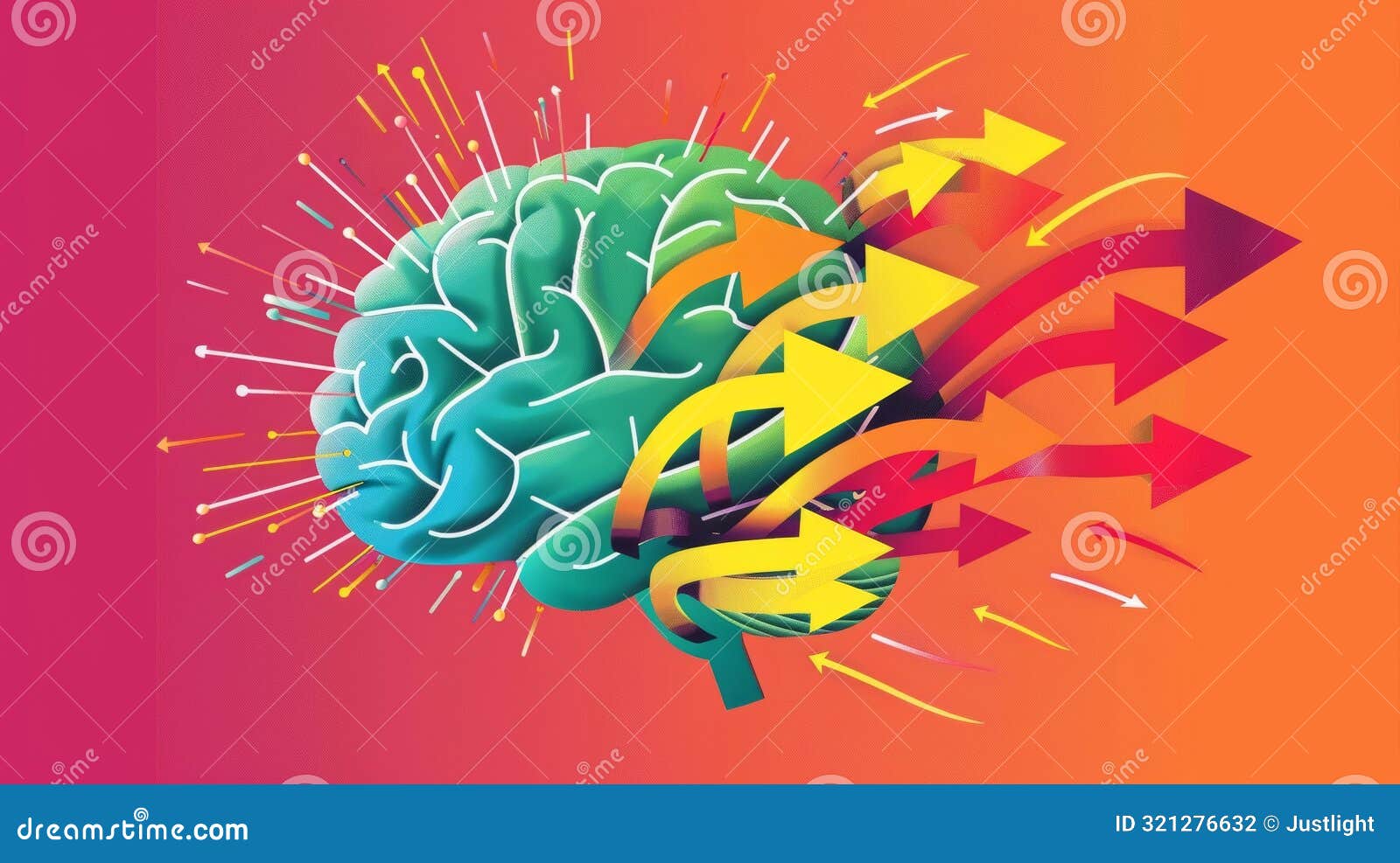 A Colorful Brain Graphic with Arrows Pointing To Different Memory ...