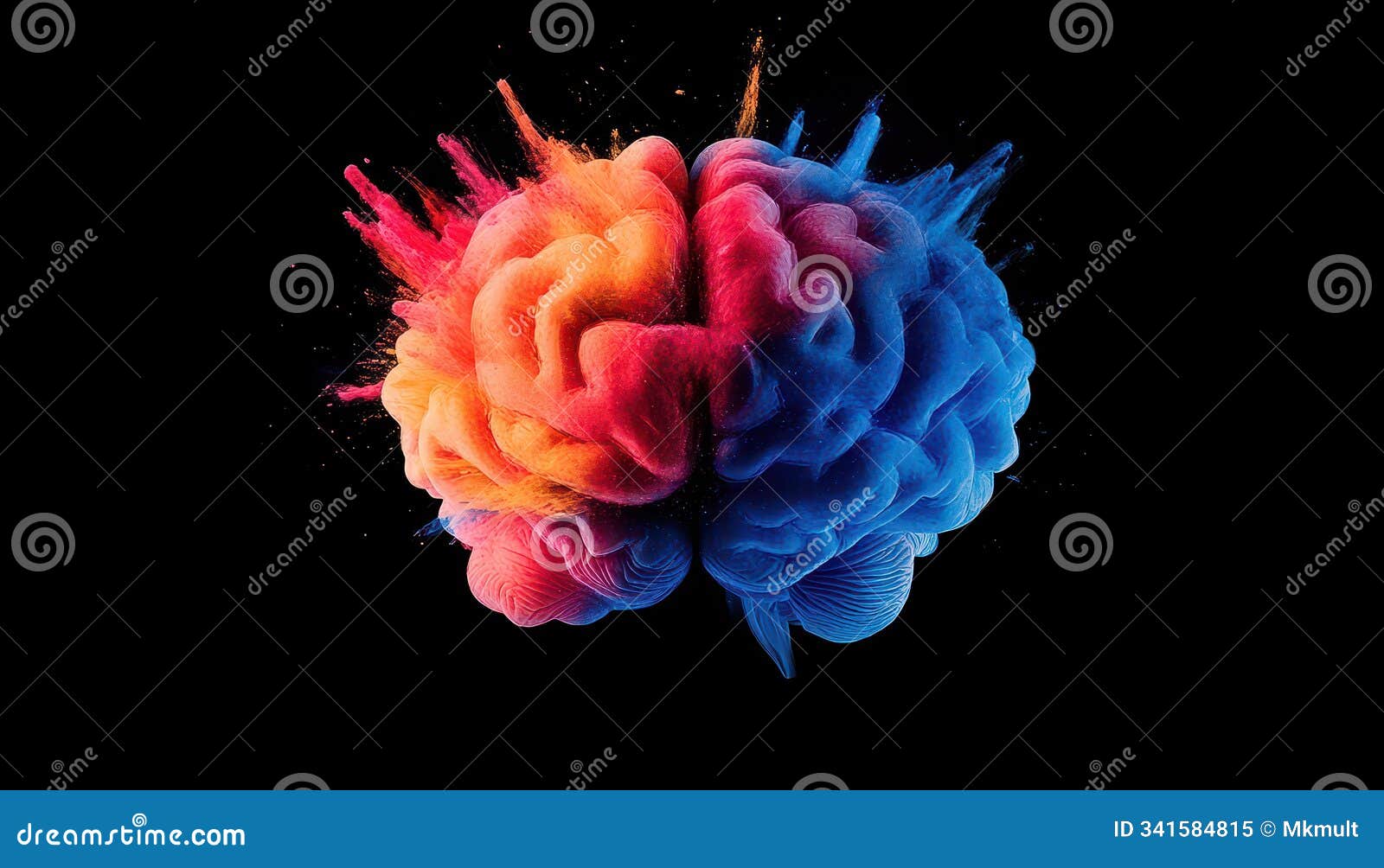 Colorful Brain Illustration Depicting Creative and Analytical Thinking ...