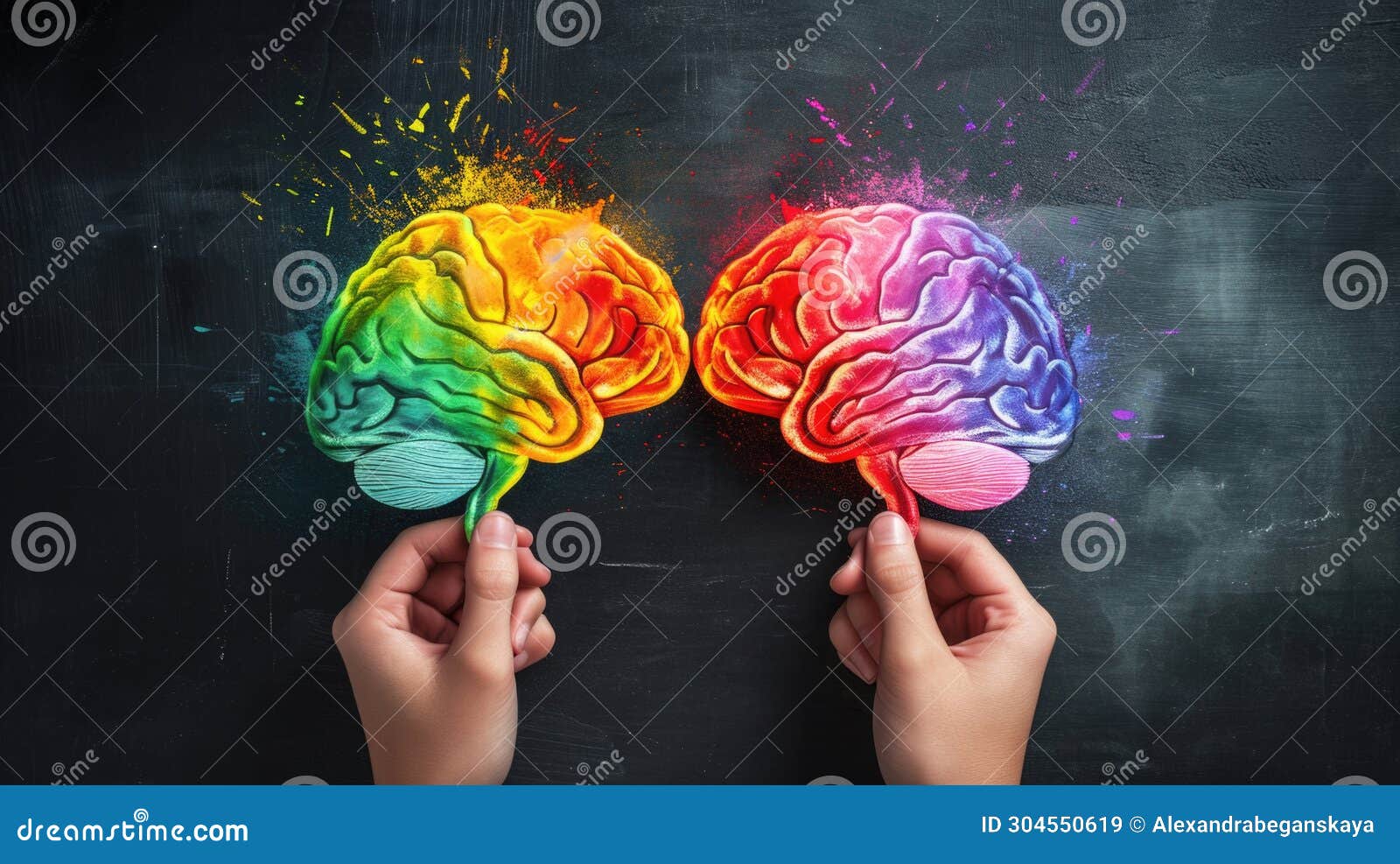 Colorful Brain Lollipops on a Blackboard Stock Illustration ...