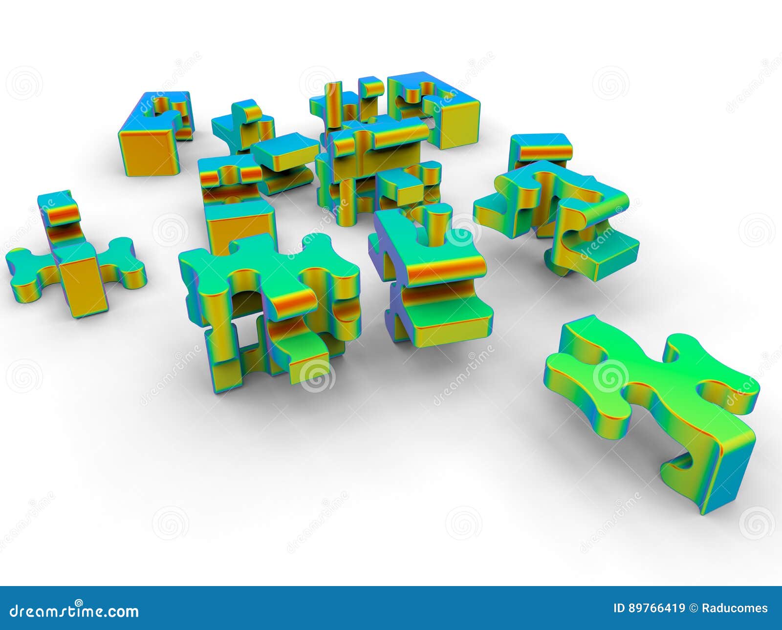 Colorful Brain Teaser Cube Puzzle Stock Illustration - Illustration of ...