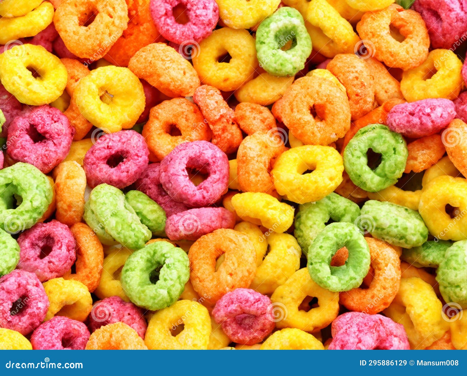 Colorful Breakfast Cereals Texture Background Stock Image - Image of ...