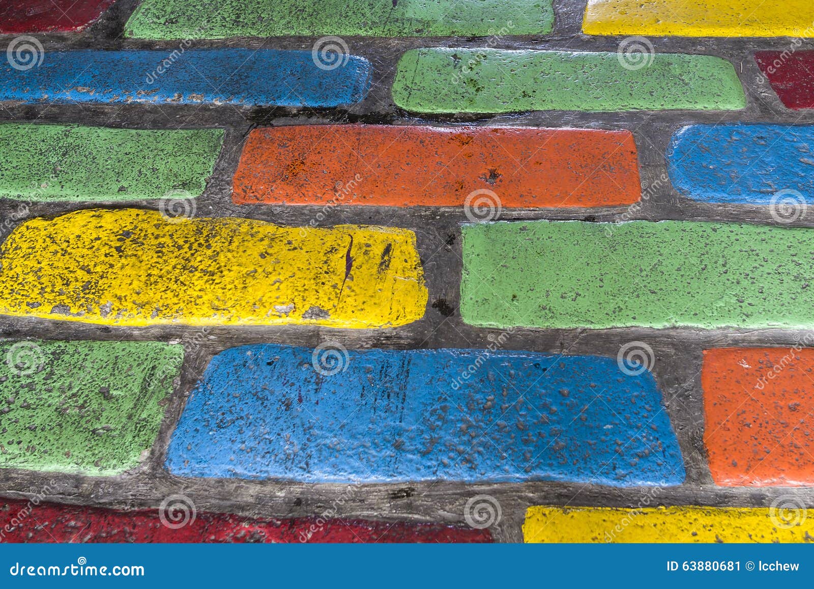 Colorful brick floor stock image. Image of brick, building - 63880681