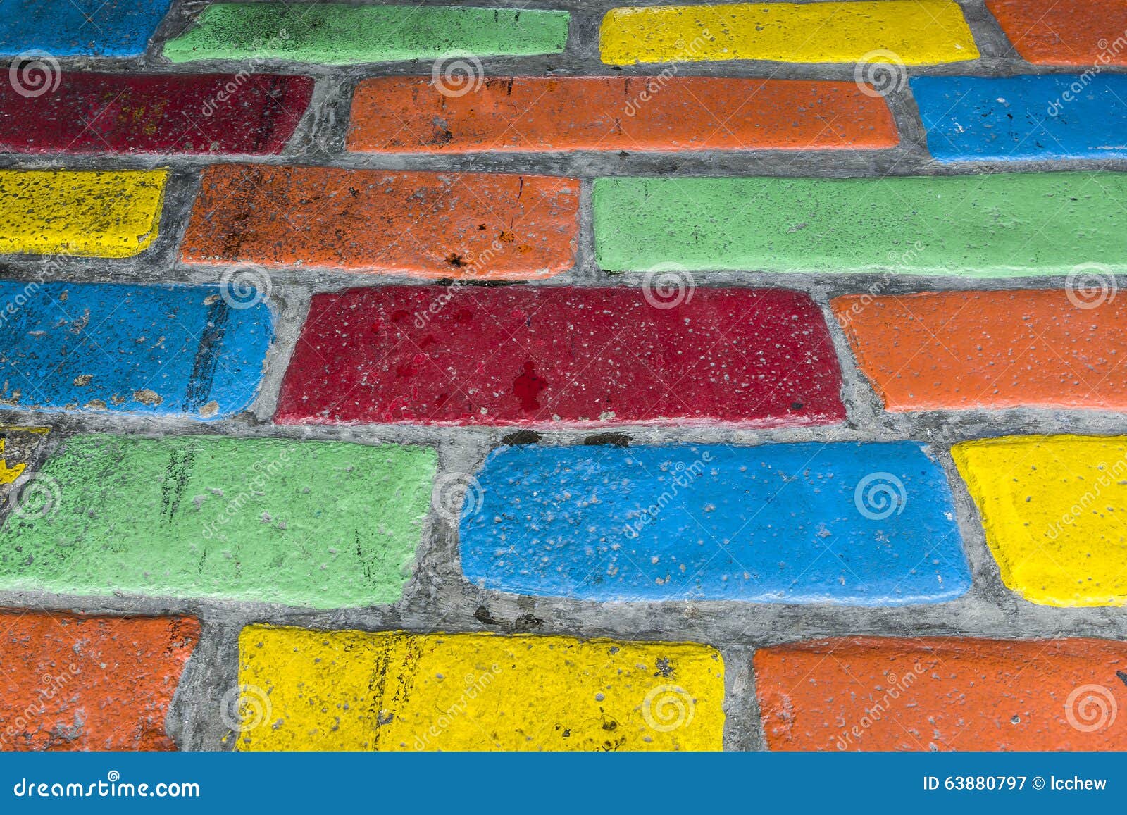 Colorful brick floor stock image. Image of blue, green - 63880797