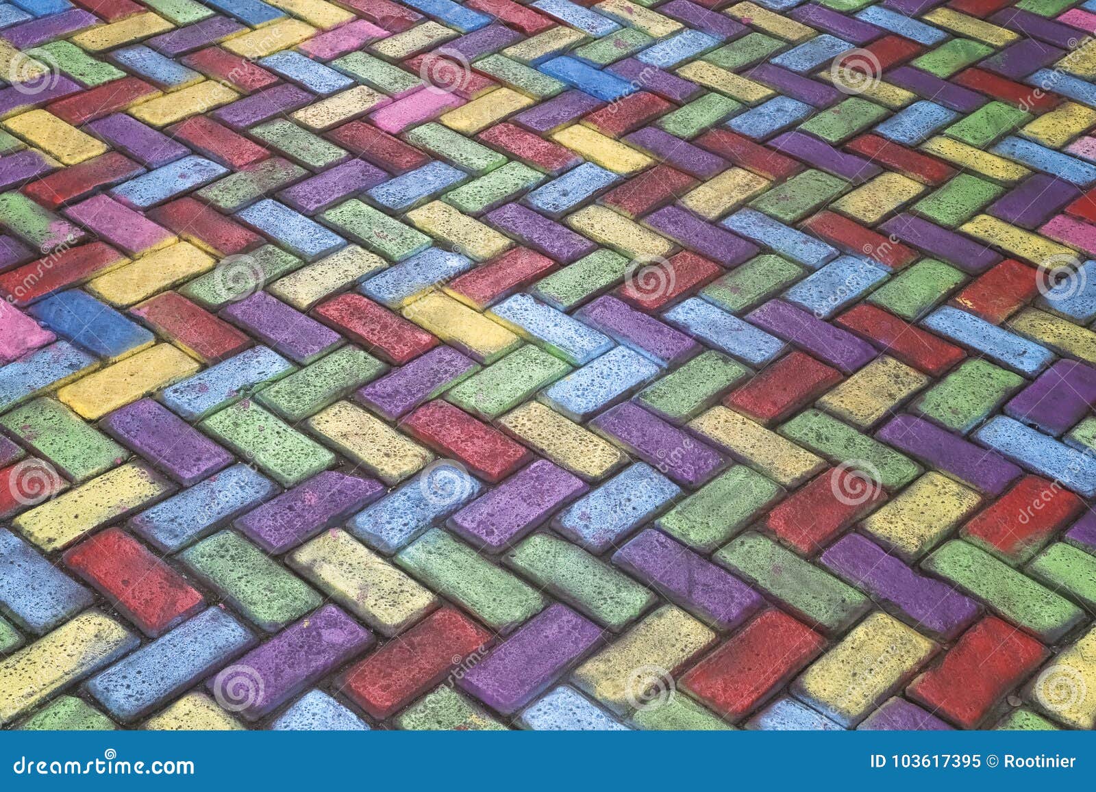 Colorful Brick Street Surface Stock Image - Image of abstract, cool ...