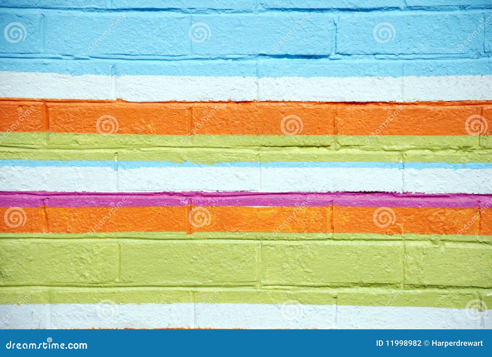 Colorful Brick Wall stock photo. Image of building, detail - 11998982