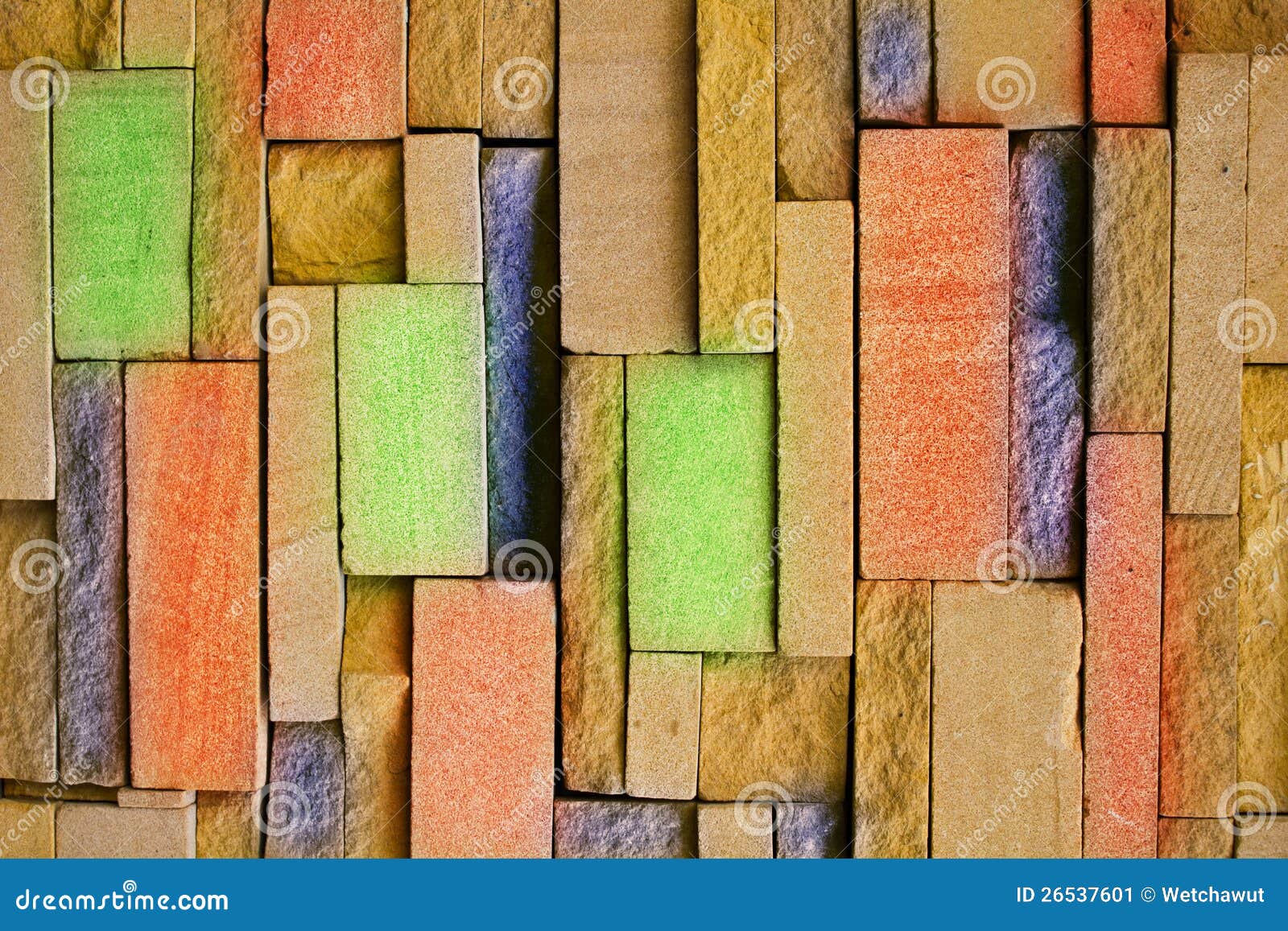 Colorful Brick wall stock image. Image of aging, backgrounds - 26537601