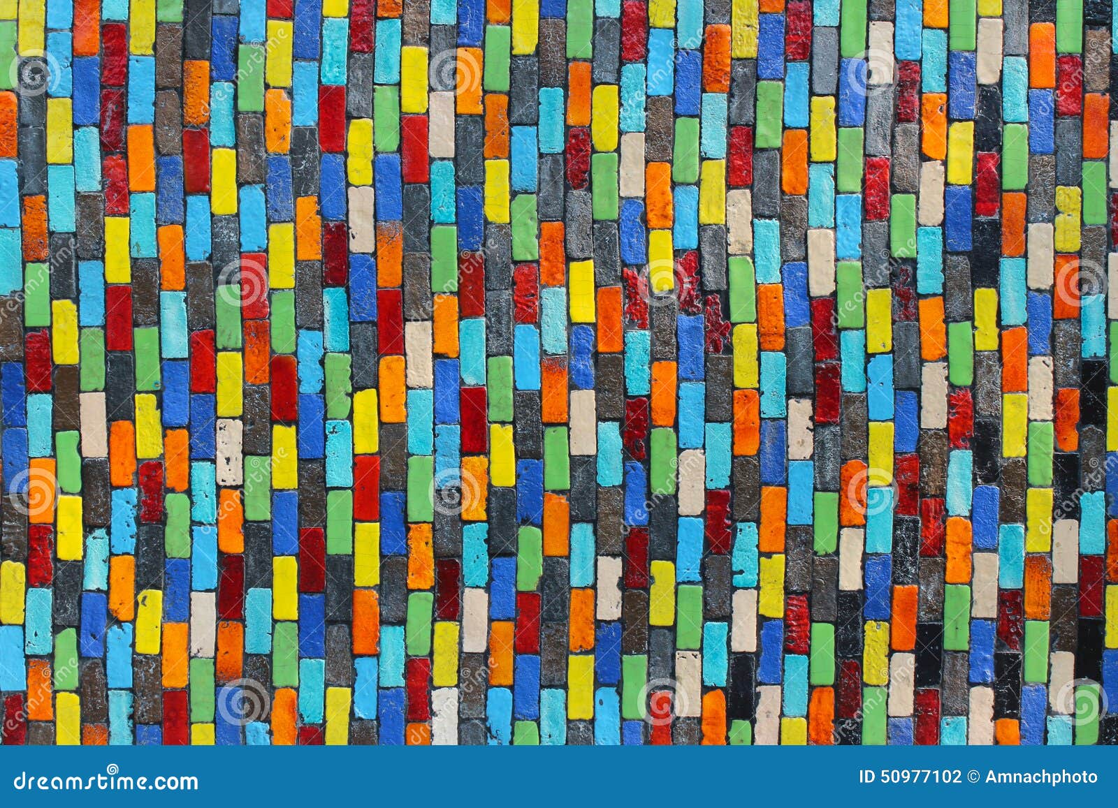 Colorful of Brick Wall Background Stock Photo - Image of architecture ...