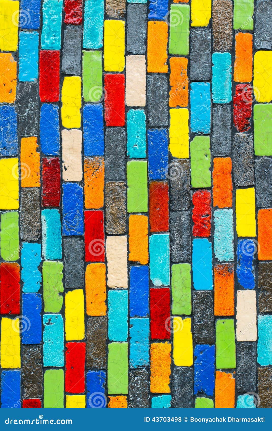 Colorful brick wall stock photo. Image of beautiful, blue - 43703498