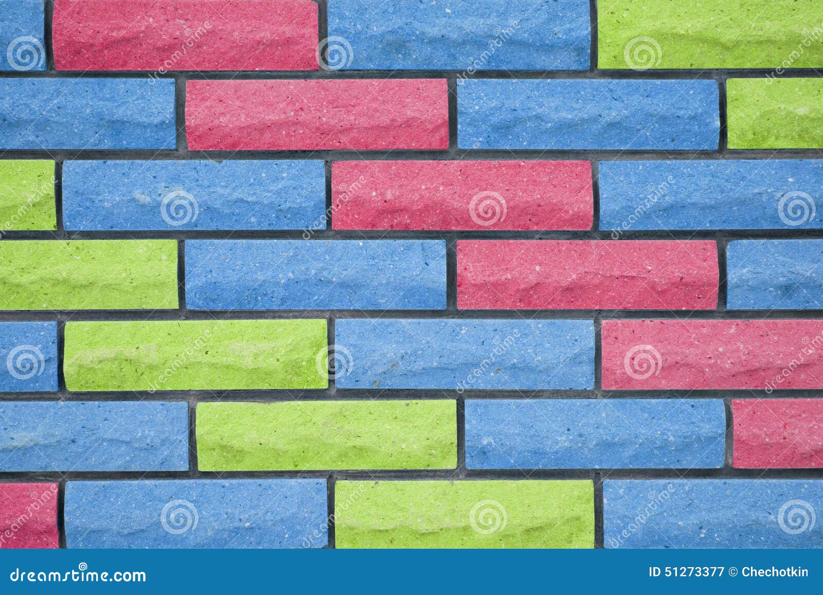 Colorful brick wall stock image. Image of blue, aged - 51273377
