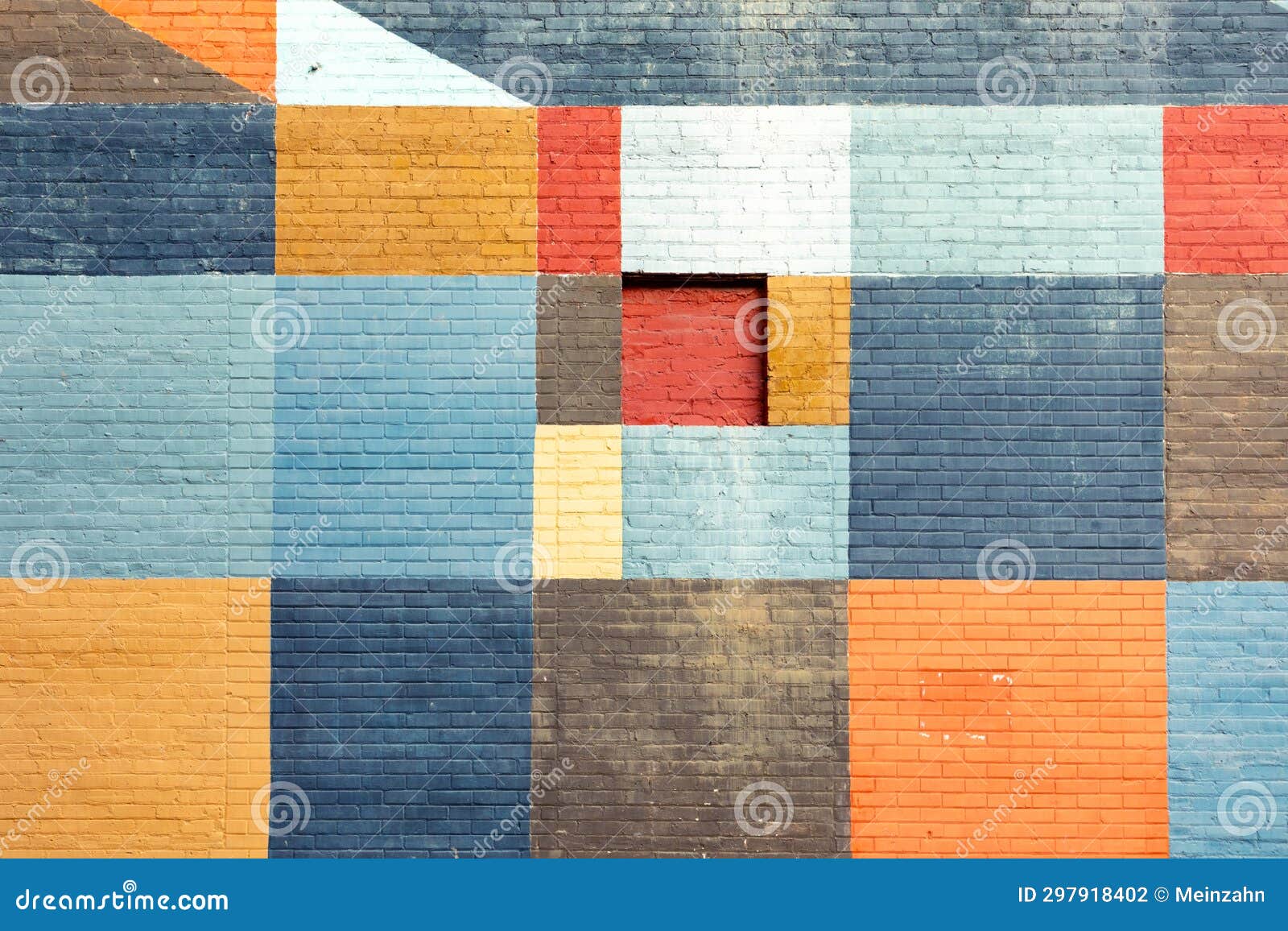 Colorful Brick Wall in Different Colors in Geometric Pattern Stock ...
