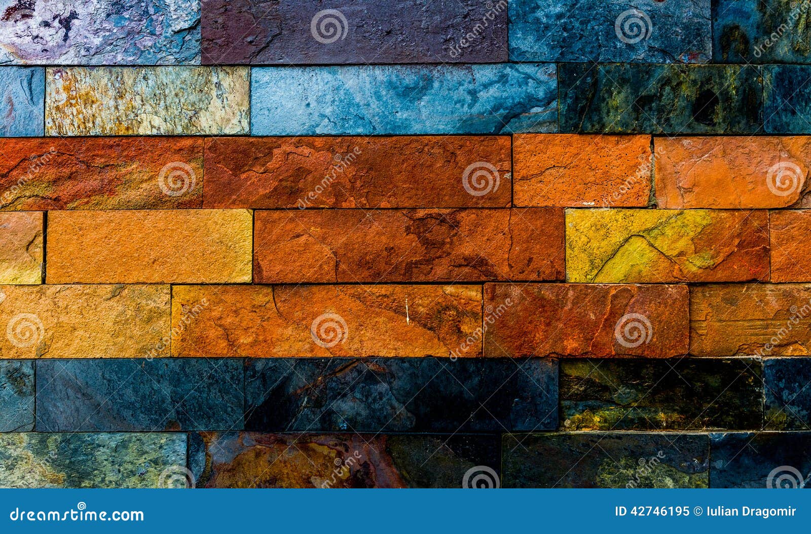 Colorful Brick Wall stock image. Image of material, bricks - 42746195