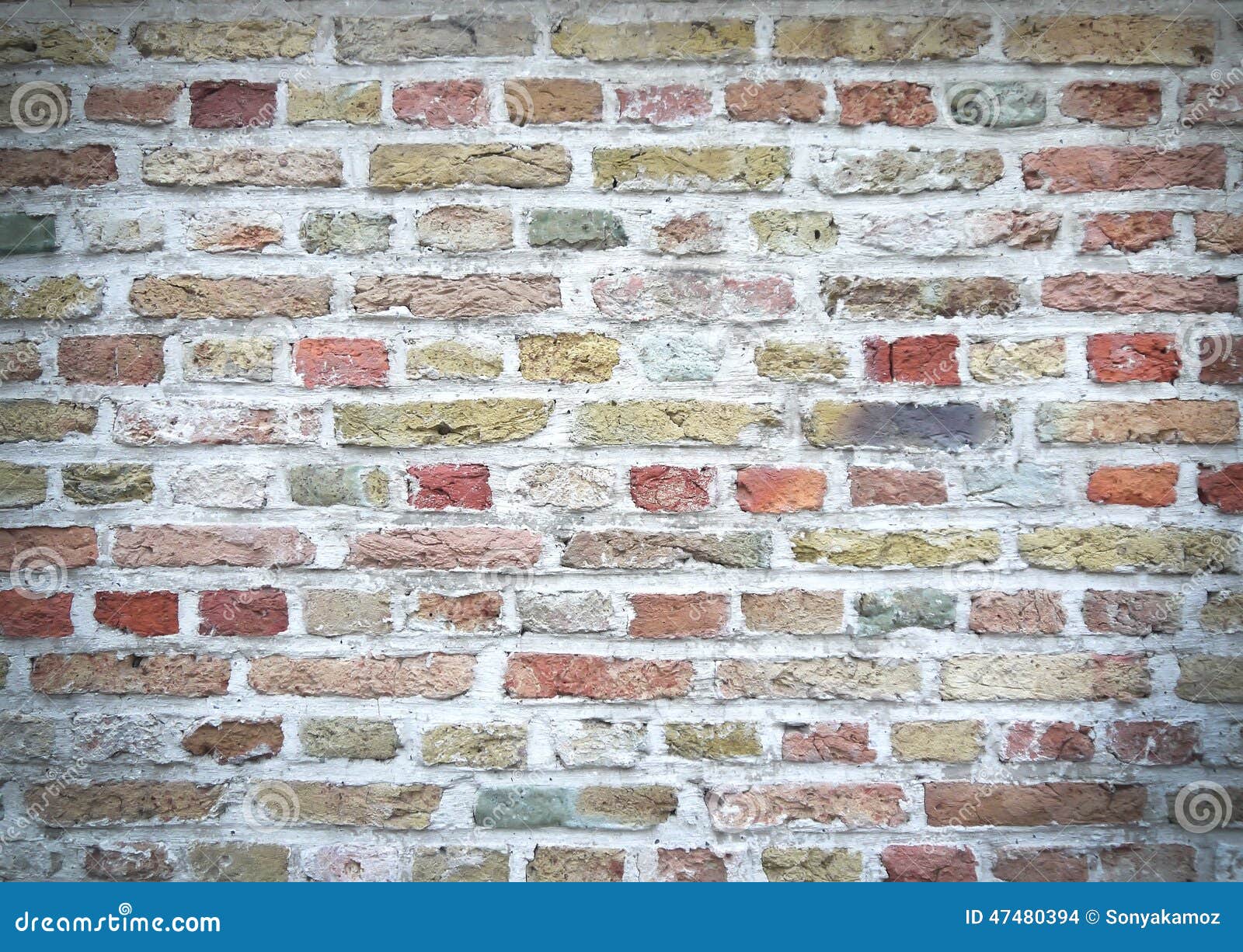 Colorful Of Brick Wall Texture Background. Royalty-Free Stock Image ...