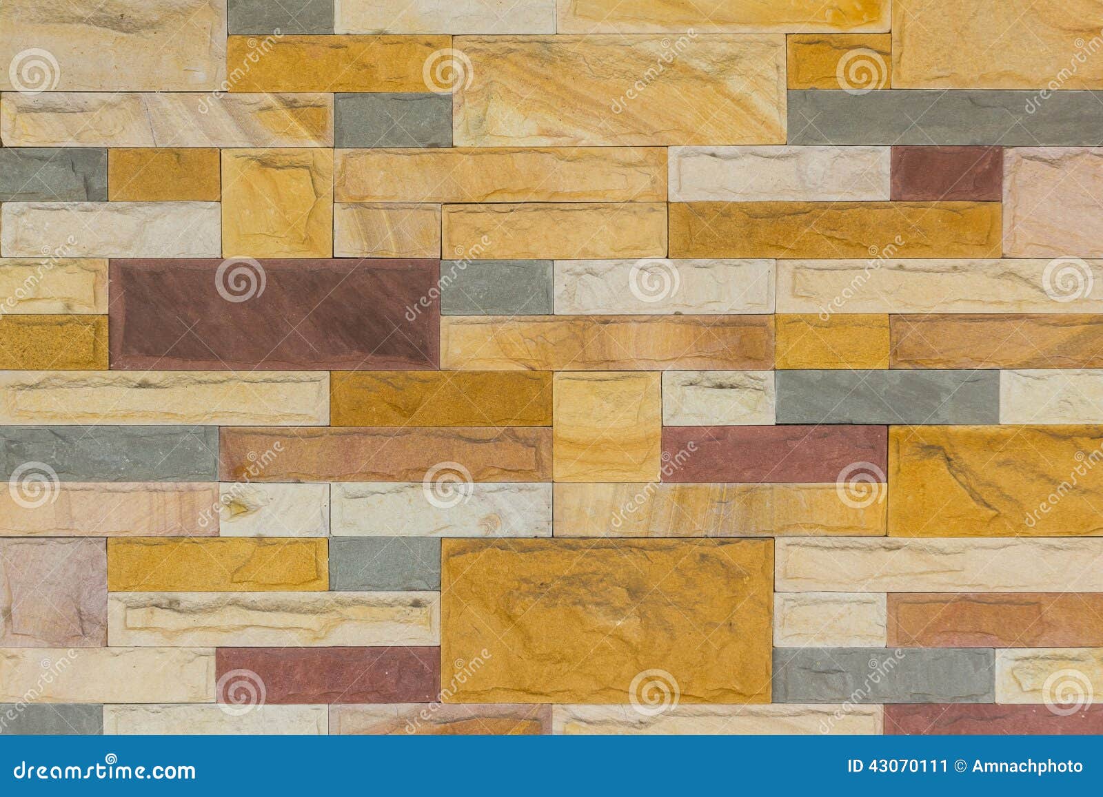Colorful of Brick Wall Texture Background. Stock Image - Image of brown ...