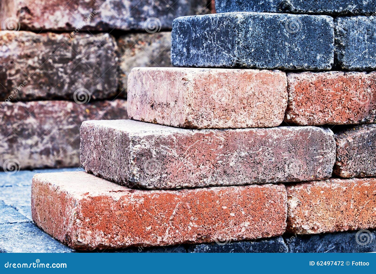 Colorful bricks stock photo. Image of built, brown, effect - 62497472